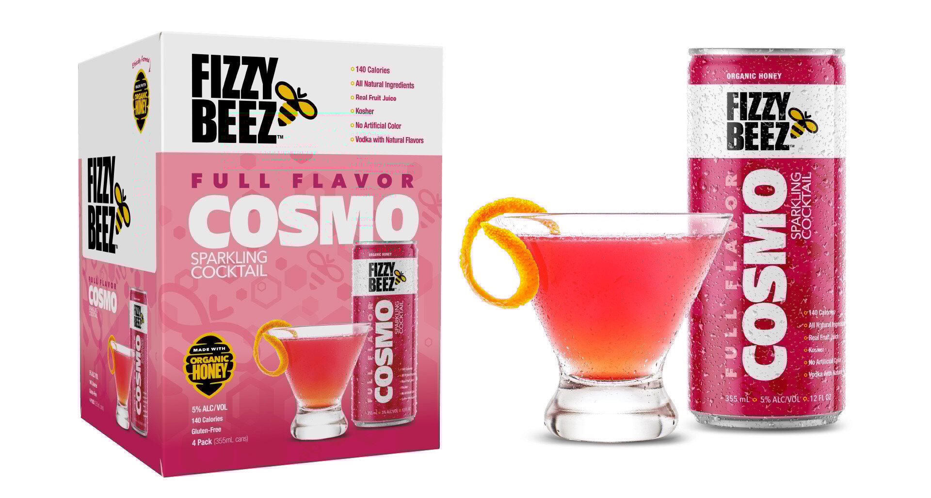Fisher Design + Fizzy Beez RTD Canned Cocktails - See Our Work